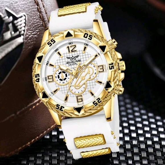 Other | Gold And White Luxury Watch | Poshmark